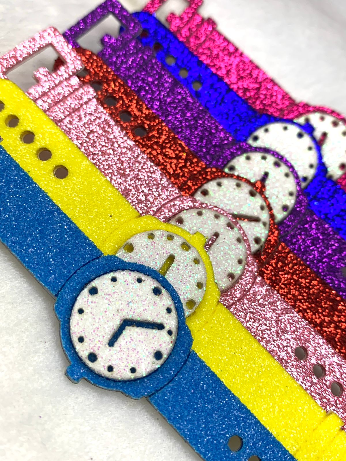 L0120 ADESIVO EM E.V.A RELÓGIO - 10 UN - J.W. Laços e Gravatas